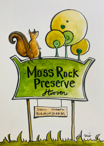 Moss Rock - drawing – Vero the Traveling Artist