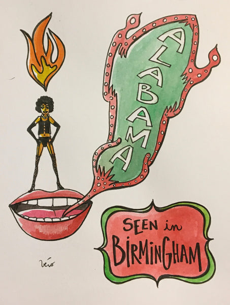 A Show at the Alabama Theatre - drawing – Vero the Traveling Artist