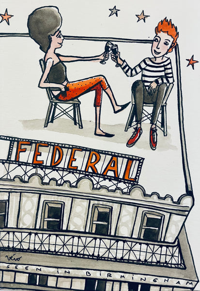 City Federal - drawing – Vero the Traveling Artist